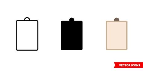 3 가지 유형의 색상 흑백 윤곽선의 아이콘을 붙여 넣습니다 격리된 벡터 기호 기호 0명에 대한 스톡 벡터 아트 및 기타 이미지