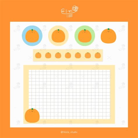 이불 속에서 귤 까먹고 싶다~상콤귀욤 뀰 굿노트 스티커and마스킹테이프 무료공유~ 네이버 블로그