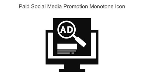 Paid Social Media Promotion Monotone Icon In Powerpoint Pptx Png And Editable Eps Format PPT