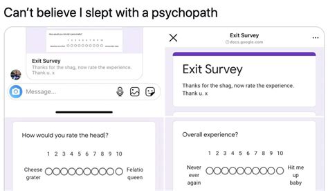 Girl Sends Exit Survey To One Night Stand To Rate His Experience Extra Ie