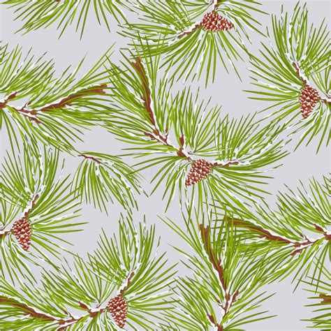 Seamless Texture Of Pine Tree Vector Stock Vector Illustration Of Snow Texture