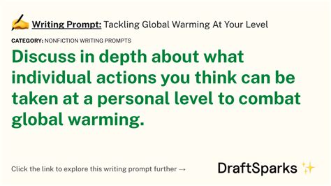 3 Global Warming Writing Prompts