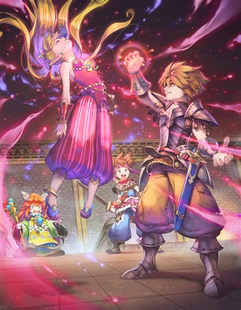 Primm Popoi Randi And Dyluck Seiken Densetsu And 2 More Drawn By