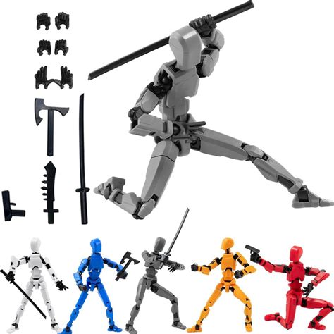 5pcs ฟิกเกอร์ Lucky 13 Titan T13 Action Figure Dummy 13 3d ขยับได้ หลายข้อต่อ Nova 13 ข้อต่อขยับ
