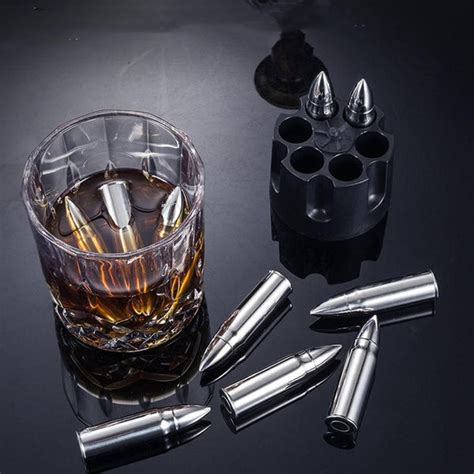 Stainless Steel Bullet Shaped Metal Ice Cube Mold Gizmodern