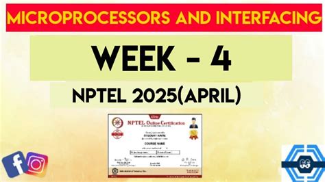 microprocessors and interfacing week 4 quiz answer solution 2025 april