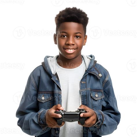 A Young Boy Holding A Game Controller 52509218 Png