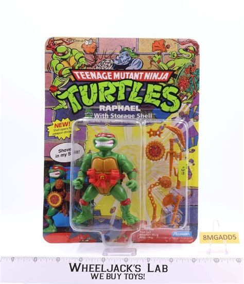 Raphael W Storage Shell Tmnt 1991 Playmates New Mosc Sealed Unpunched