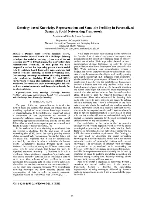 PDF Ontology Based Knowledge Representation And Semantic Profiling In Personalized Semantic