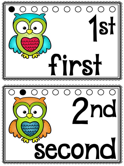 Ordinal Numbers Clipart