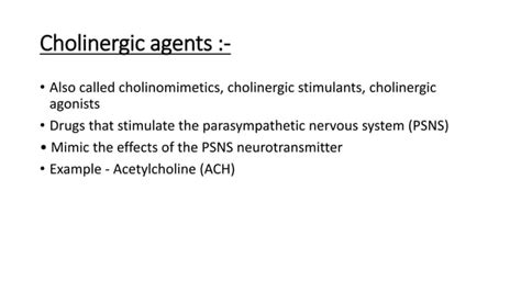 Cholinergic Blocking Agents By Aryan Patel Pptx Brain And Nervous System Disorders Diseases