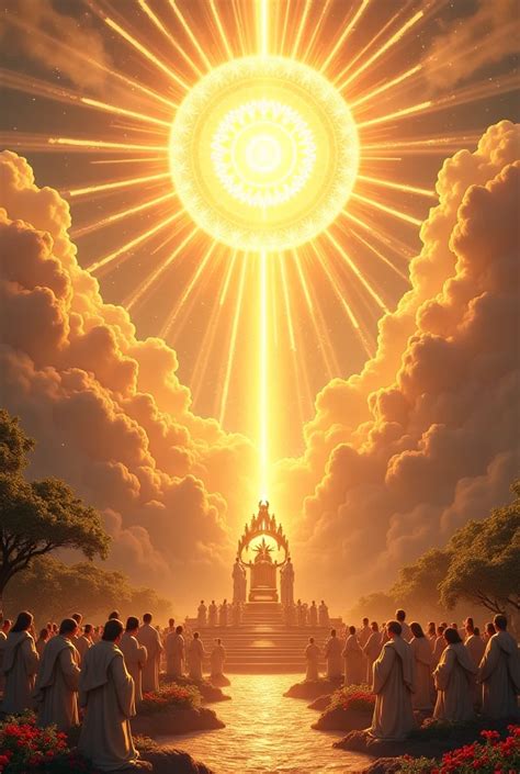 Highly Detailed Digital Art Of The Third Heaven Described In The Bible