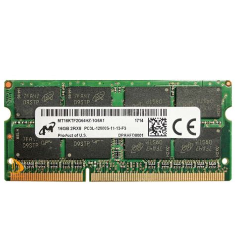 ram micron 16gb 2rx8 pc3l 12800s ddr3 1600mhz 1 35v laptop so dimm