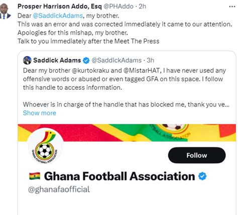 Gfa Blocks Ghanaian Sports Journalist Saddick Adams On Social Media
