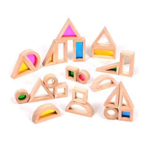 Set Of Rainbow Mirror Blocks KS EYFS Science Resources