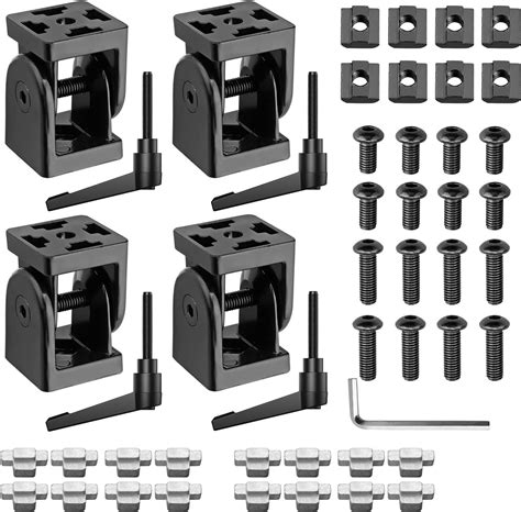 Jigiu 2pcs Angle Connector Joint Connector 4040 Nut 8 Flexible Hinge 180° Rotation