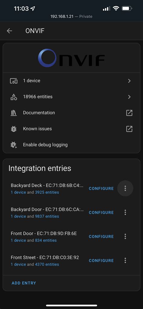 2023100b0 Onvif Integration Creating Endless Entities · Issue 101033 · Home Assistantcore