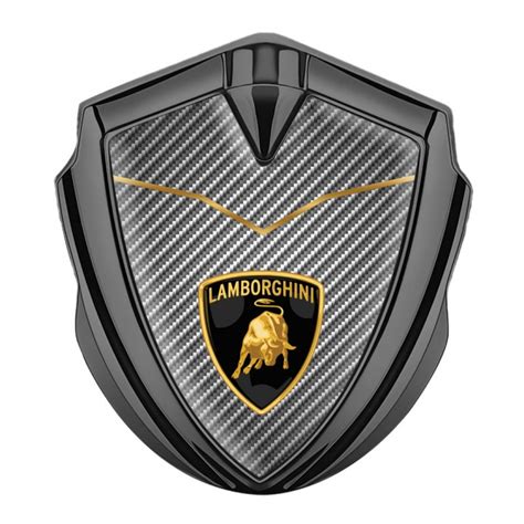 Lamborghini Emblem Car Badge Graphite Light Carbon Modern Logo Design