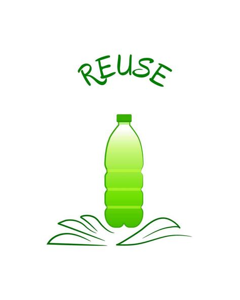reuse conceptual image plastic bottle ecology 22390523 vector art at