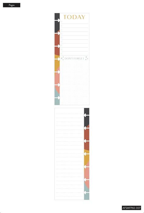 Todays Notes Checklist Skinny Mini Filler Paper 60 Sheets The