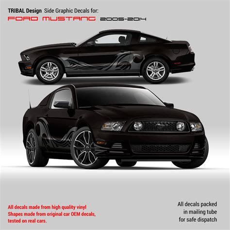 Ford Mustang Tribal Decals Design Side Decals Set 2010 2014
