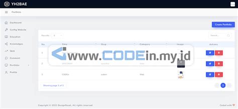 website portofolio pribadi menggunakan laravel codein
