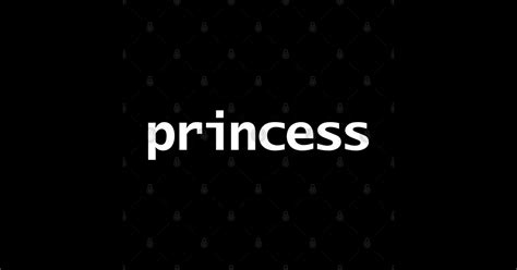 Princess Minimal Typography White Text Princess Sticker Teepublic