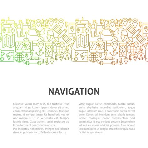 Premium Vector Navigation Line Template