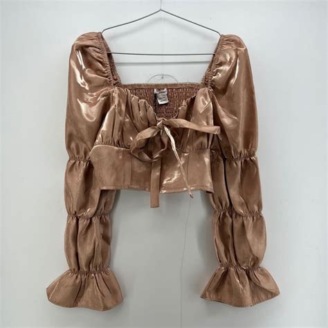 새상품 스몰 Glamorous 여자 블라우스 크롭 긴팔 무대의상 빈티지 히메갸루 후루츠패밀리