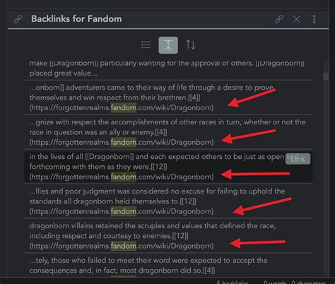 exclude backlink mentions in link markup from suggested backlinks