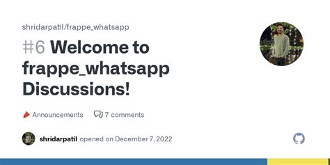 Welcome To Frappe Whatsapp Discussions Shridarpatil Frappe Whatsapp Discussion GitHub
