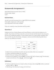 Homework 9 Solutions Homeworks And Lecture Summaries Pdf Docs Homework Assignments