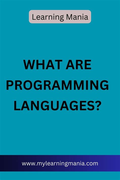 What Is Programming Language And Its Types Artofit