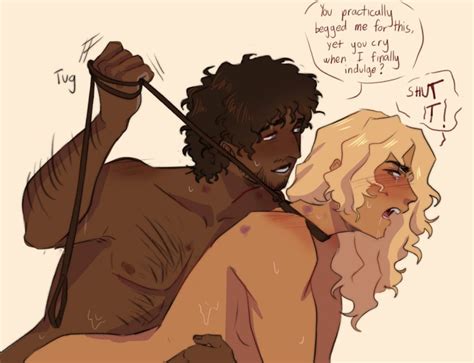 Rule 34 Achilles Blonde Hair Blush Brown Hair Censored Choking Collar Embarrassed Gay Gay Sex
