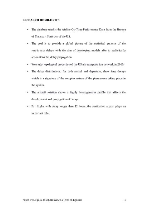 Pdf Characterization Of Delay Propagation In The Us Air Transportation Network