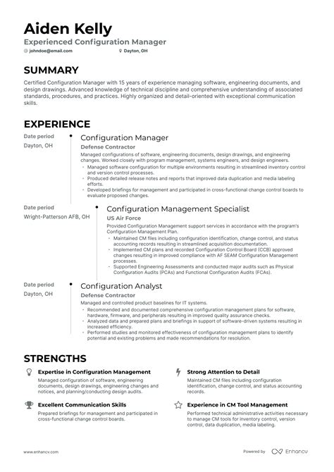 5 Configuration Manager Resume Examples And Guide For 2024
