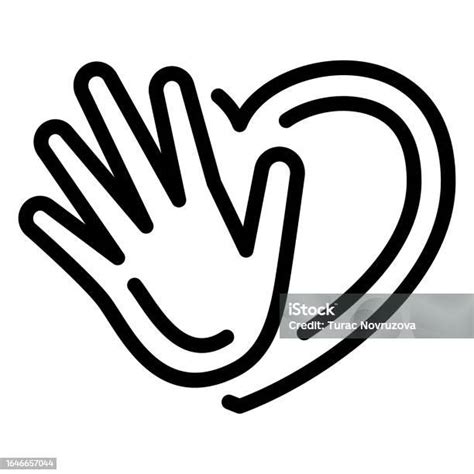 하트 라인 아이콘 건강한 라이프스타일 개념 흰색 배경에 마약 기호 없는 삶 개요 스타일의 모바일 개념 웹 디자인에 좋은 건강 아이콘이 있는 손 벡터 그래픽 0명에 대한 스톡