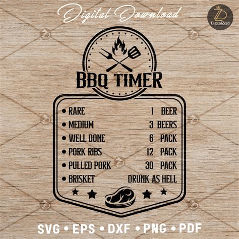 Bbq Timer Svg Bbq Grill Chart Svg Charcuterie Design Chopping Board Png Cutting Board