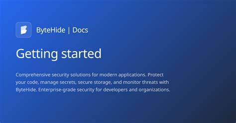 Bytehide Official Documentation Complete Application Security