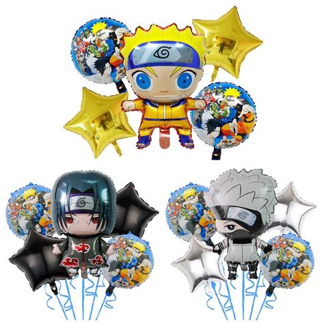 Avail Naruto Theme Foil Balloon Set Naruto Kakashi Sasuke Birthday Party Decoration