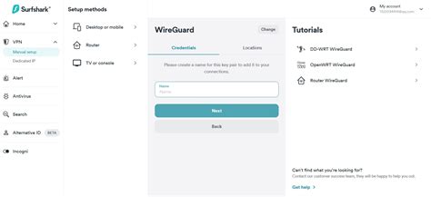 how to set the surfshark wireguard manually on tp link wireless router