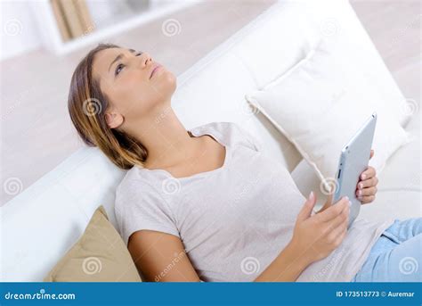 Girl Forgetting Password Stock Image Image Of Tactile 173513773