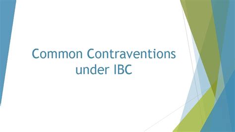 Common Contraventions Under Ibc Date Of Commencement Of Common Contraventions Under Ibc Date Of Commencement Of
