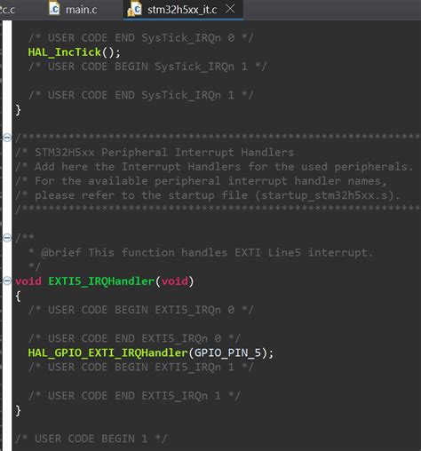 Solved Stm32h503 External Interrupt Hal Library Doesnt W Stmicroelectronics Community