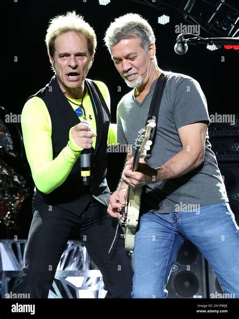 David Lee Roth Left And Eddie Van Halen Of Van Halen Perform At The Nikon At Jones Beach