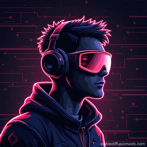 Retro Hacker Profile Picture Stable Diffusion Online