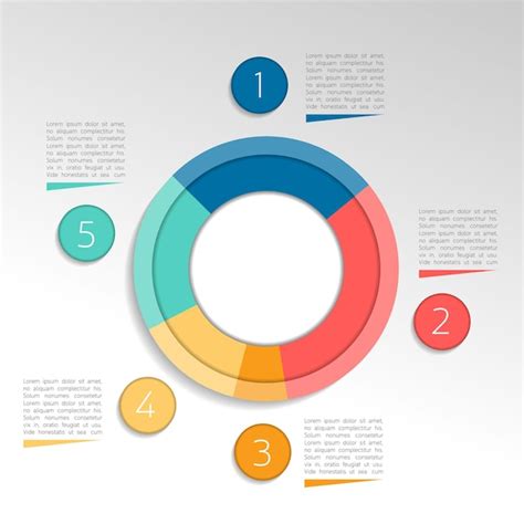 Premium Vector Circle Round Infographic Pie Chart Graph Vector Design