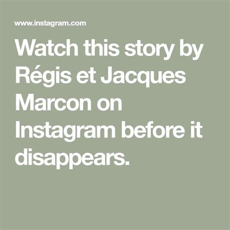 Watch This Story By Régis Et Jacques Marcon On Instagram Before It Disappears Bar Catering