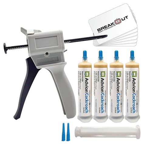 Advion Cockroach Gel Bait 4 Tubes Roach Bait Gun And