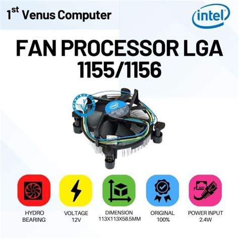 Jual Fan Processor Lga 1155 1156 775 Kipas Cpu Prosesor Com38 Fan Di Seller Venus Computer